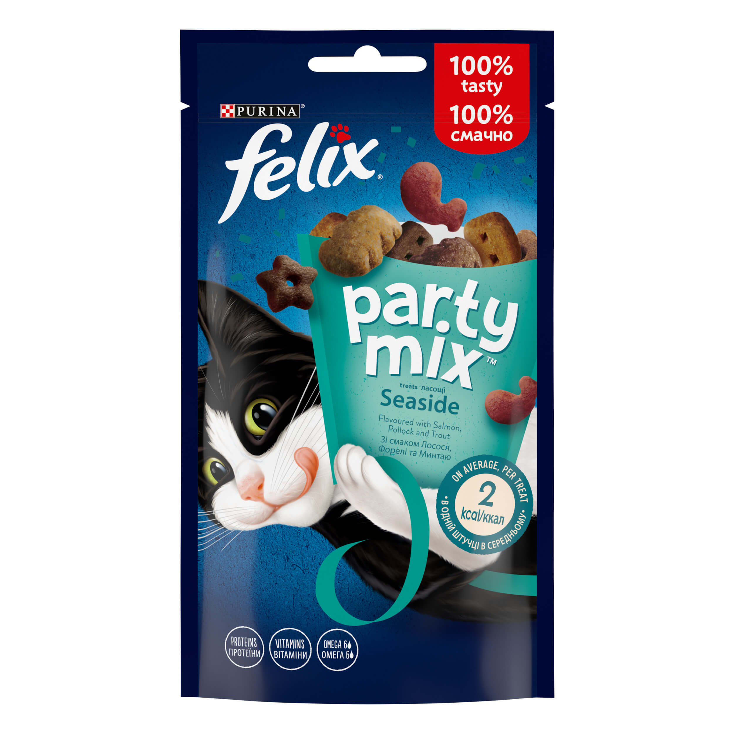 Kačių užkandžiai „FELIX® PARTY MIX Ocean Mix | Purina LT